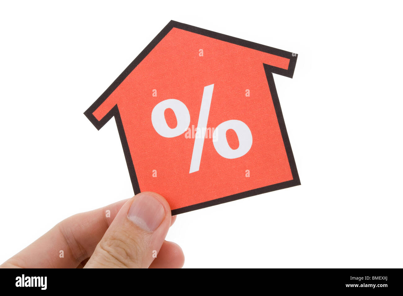 a red home sign, Real Estate Concept Stock Photo - Alamy
