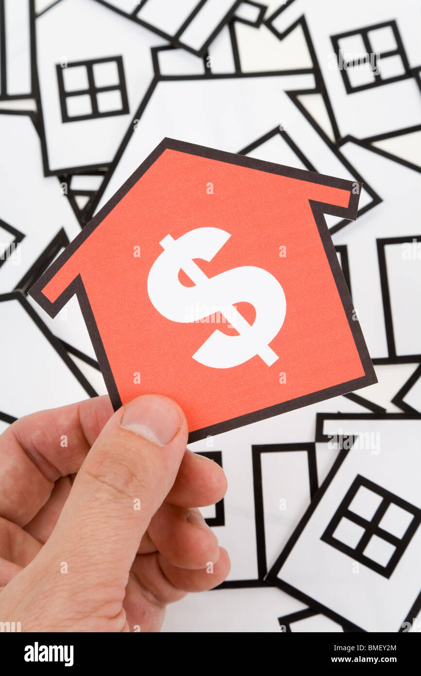 red home sign, Real Estate business Concept Stock Photo - Alamy