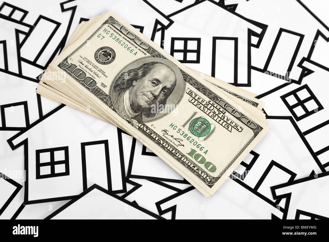 home sign and dollar sign, Real Estate Concept Stock Photo - Alamy