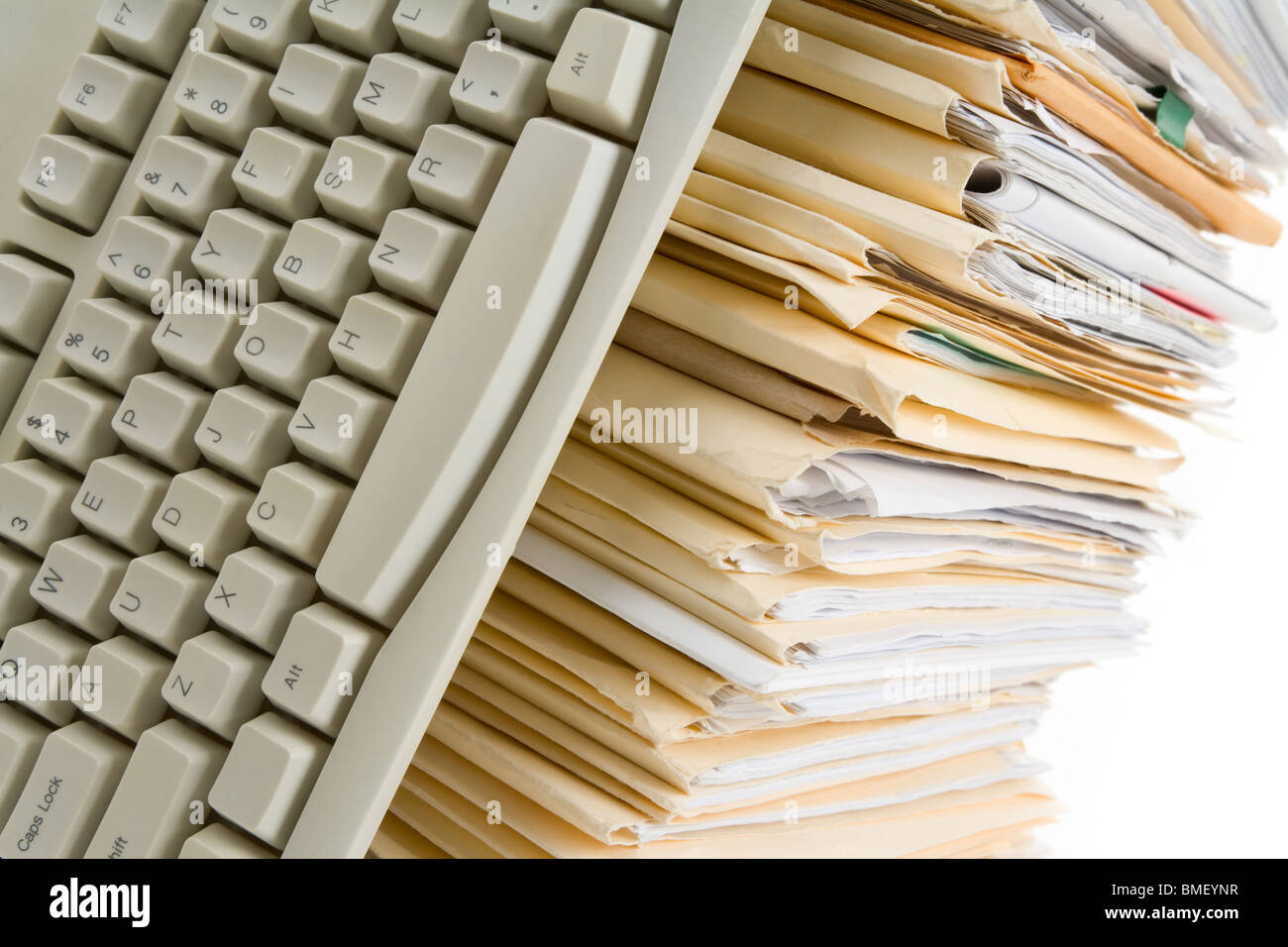 File Stack, Computer Keyboard, business concept Stock Photo - Alamy