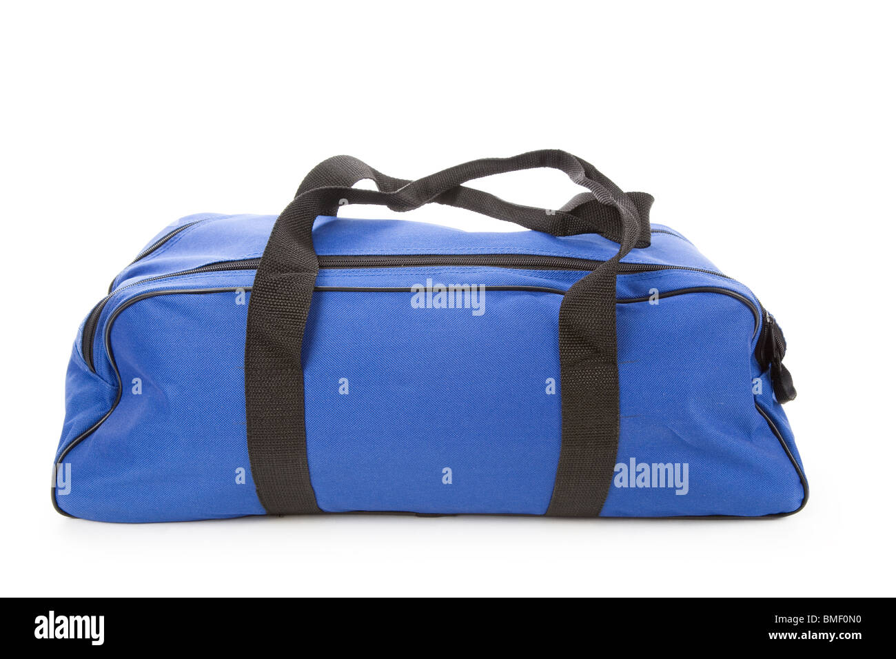blue soft bag with white background Stock Photo - Alamy