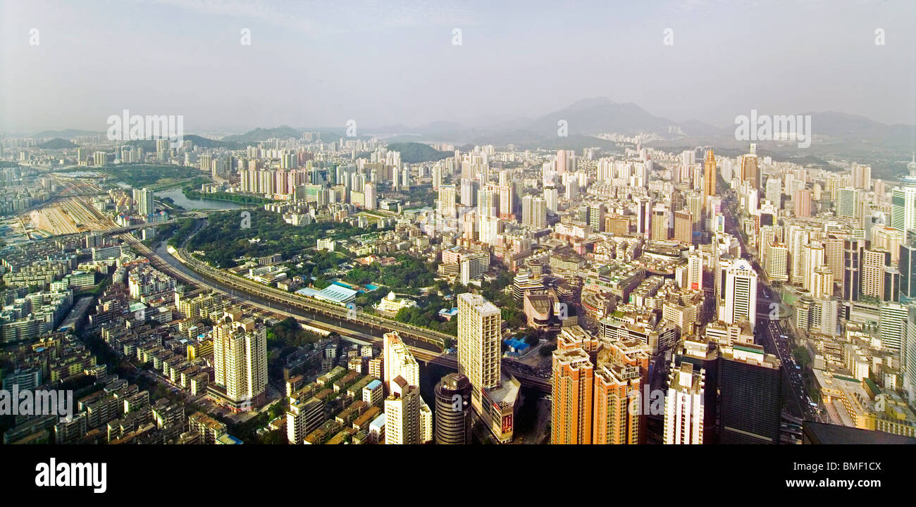 Aerial view of Shenzhen, Guangdong Province, China Stock Photo - Alamy