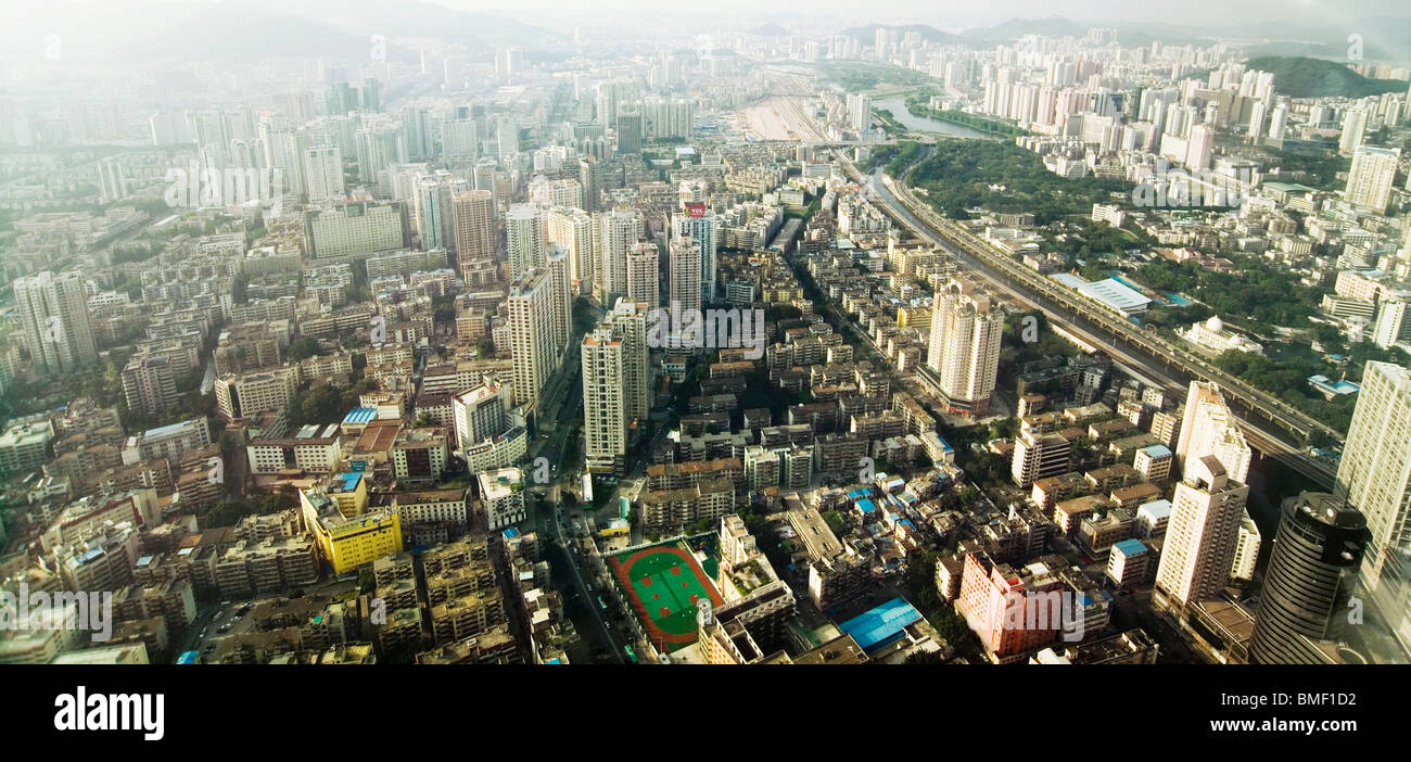 Aerial view of Shenzhen, Guangdong Province, China Stock Photo - Alamy