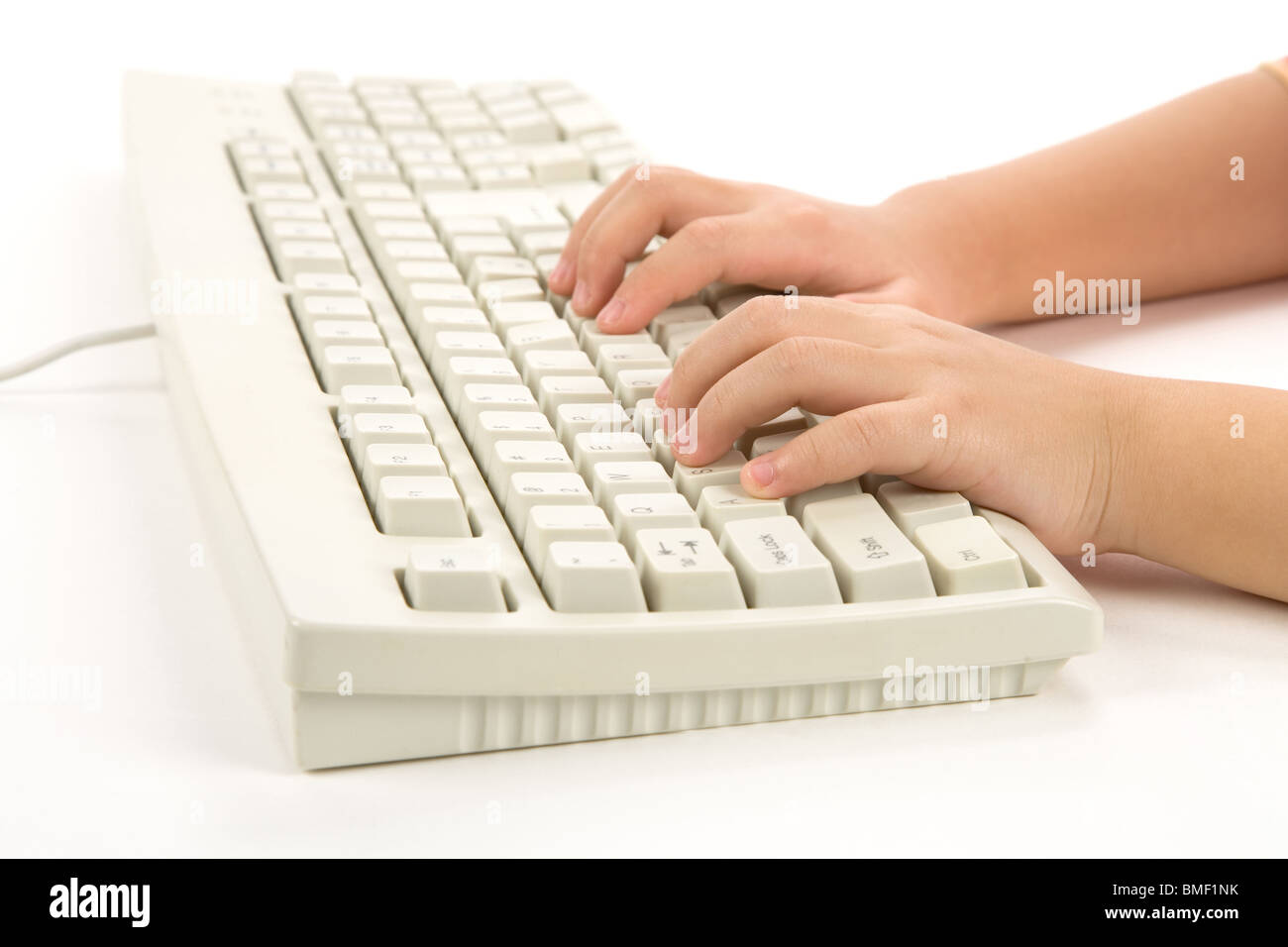 Child hand and Computer Keyboard Stock Photo - Alamy