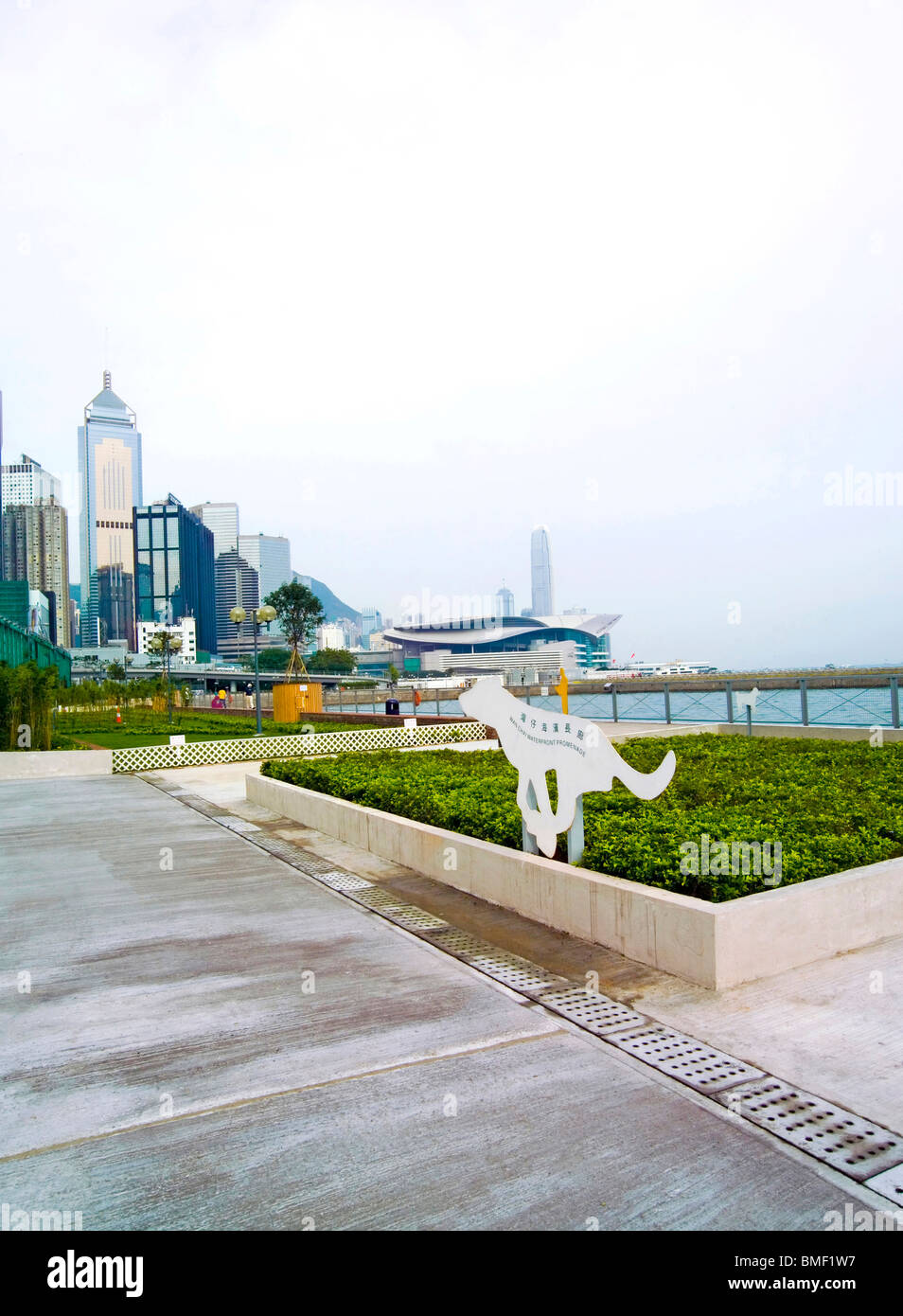 Wan Chai Waterfront Promenade, Hong Kong, China Stock Photo - Alamy