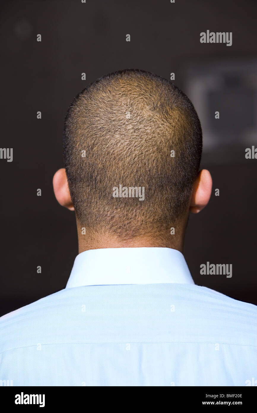 The back of a shaved head Stock Photo - Alamy