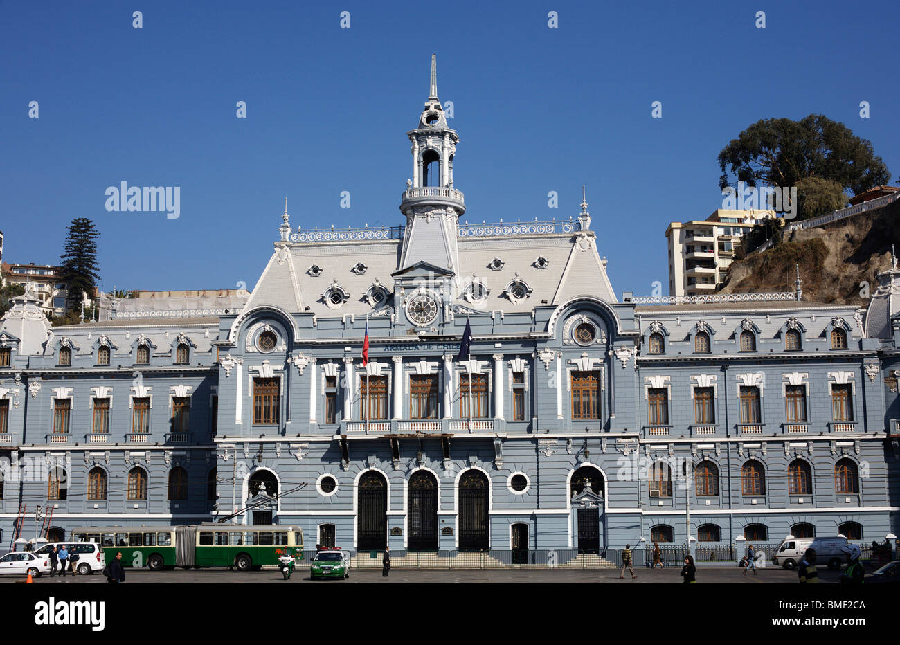 The Armada de Chile building in Valparaiso in Chile Stock Photo - Alamy