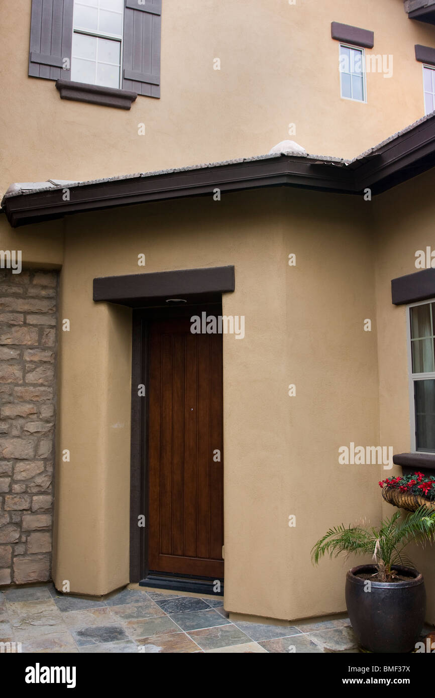 Entry door of residential house Stock Photo - Alamy