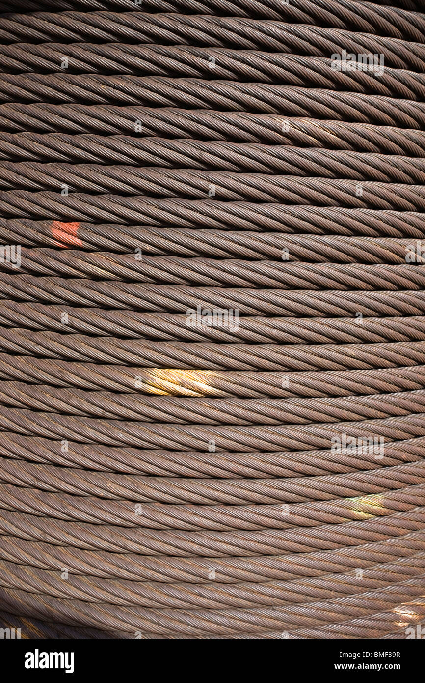 Close up of industrial sized metal cable Stock Photo - Alamy