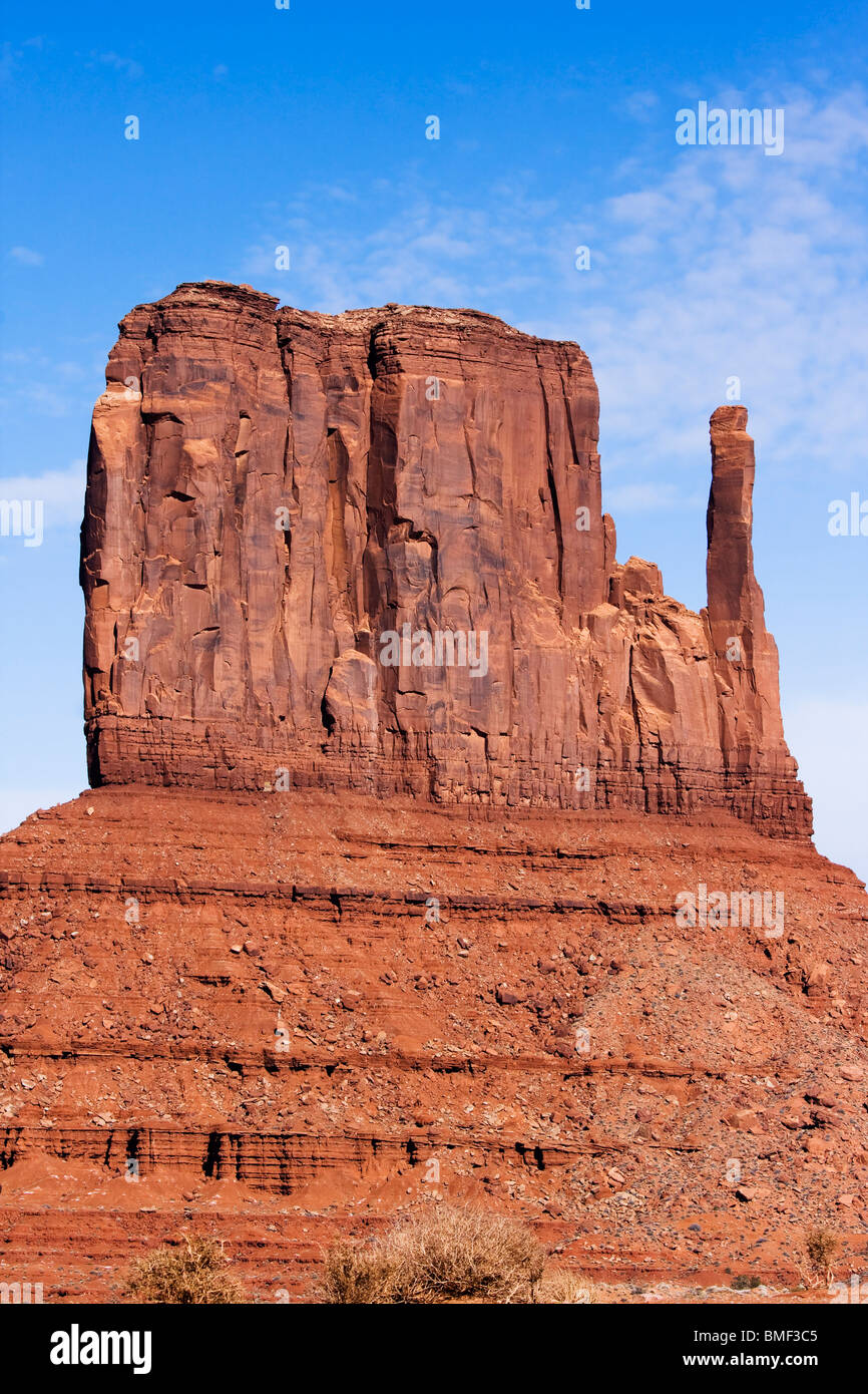 Monolith mitten red rock formation at Monument Valley, Arizona Stock ...