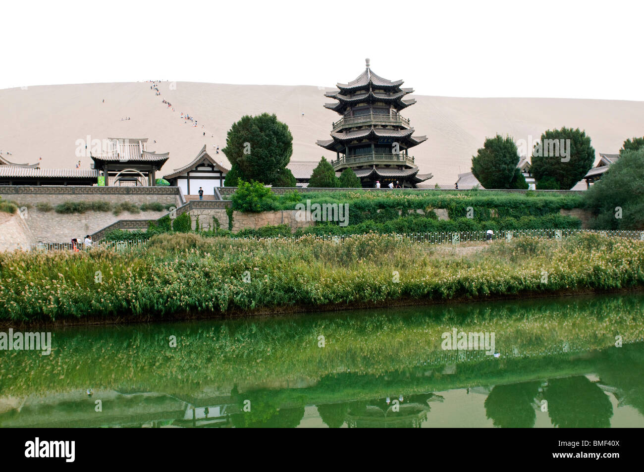 Yueya Spring at the foot of Mingsha Hill, Dunhuang, Jiuquan, Gansu ...