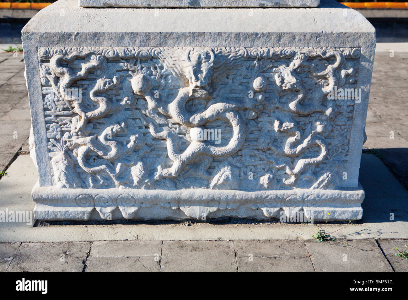 Marble foundation of a tablet, Siling Tomb, Ming Dynasty Tombs, Beijing ...