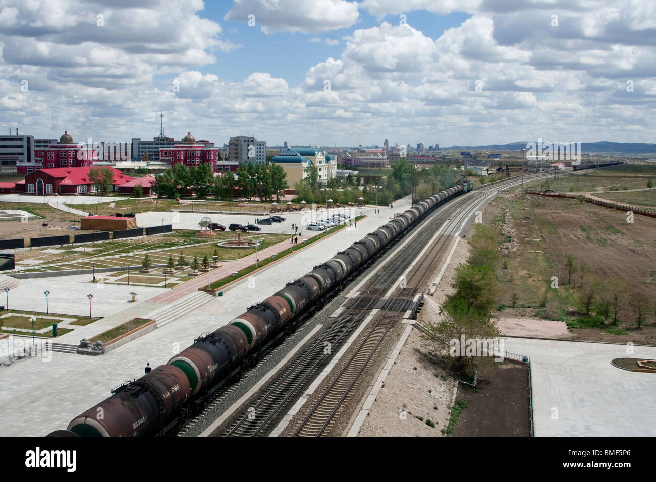 Railway in Manzhouli Port, Hulunbuir, Inner Mongolia Autonomous Region ...