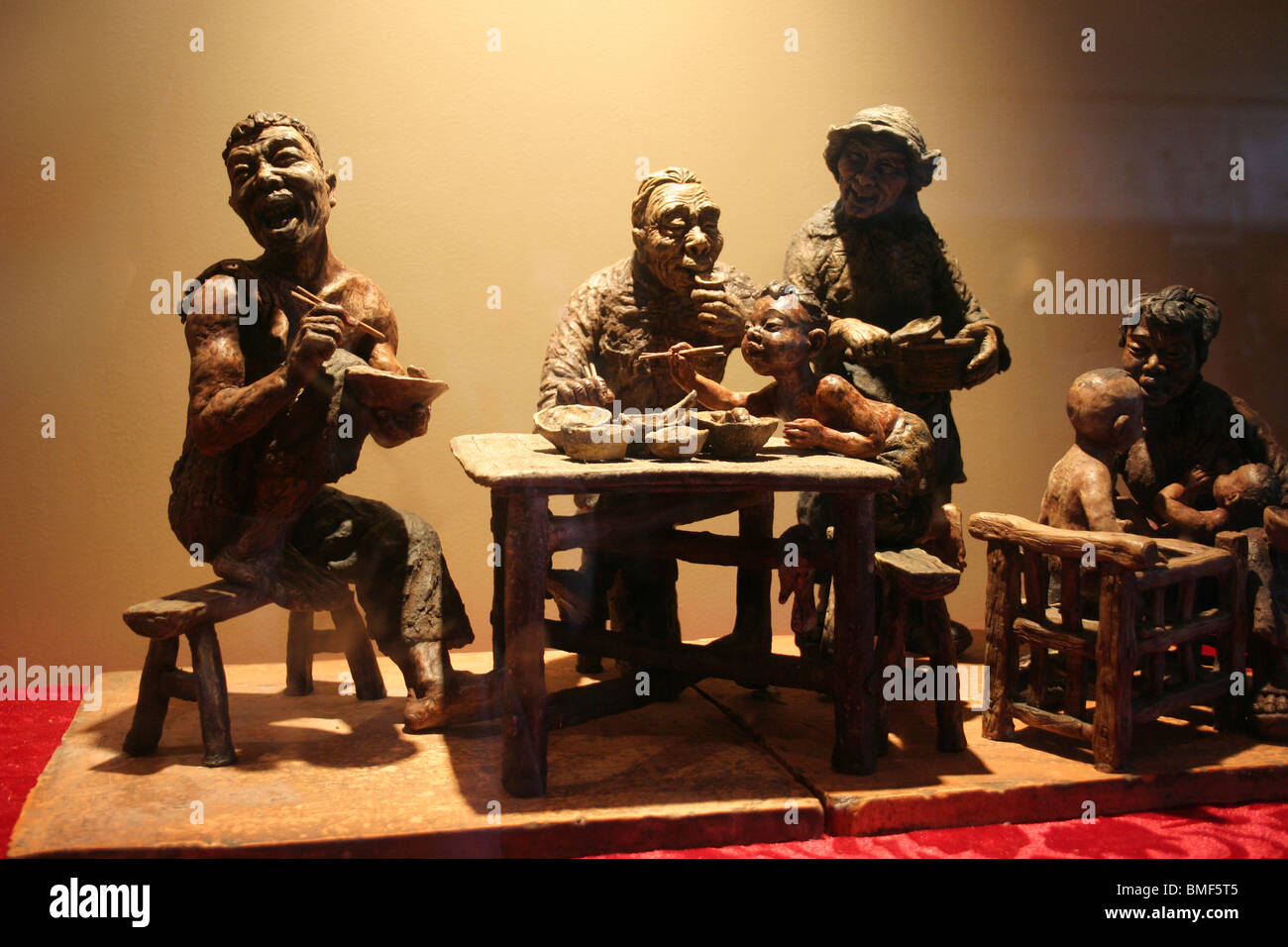 Clay figurines depicting the life of Hakka people, China Hakka Museum ...