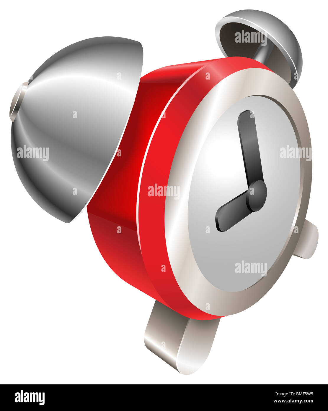 Red clock illustration Cut Out Stock Images & Pictures - Alamy