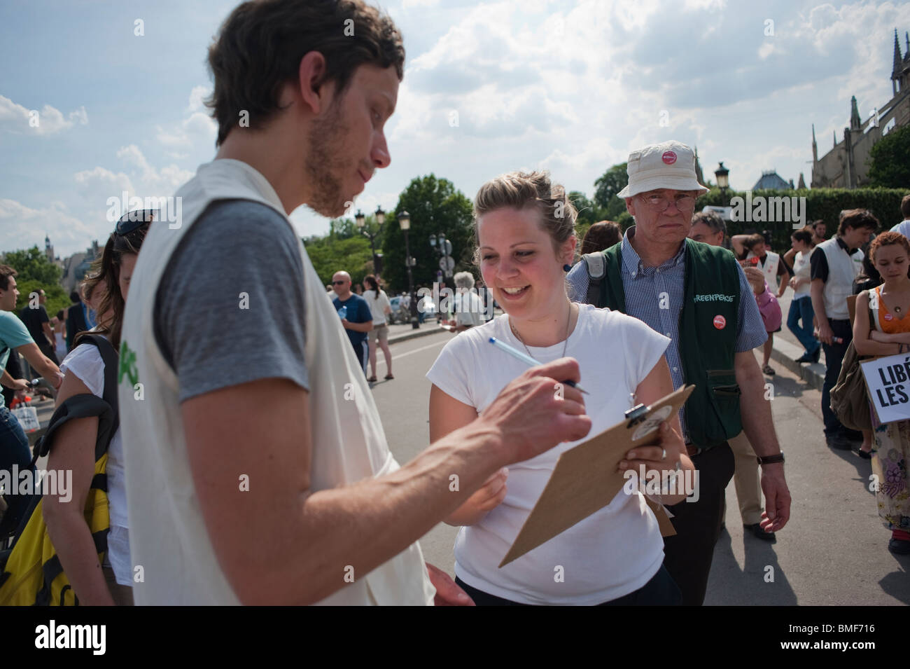 French Environmental Activists from Greenpeace Demonstrating Against ...