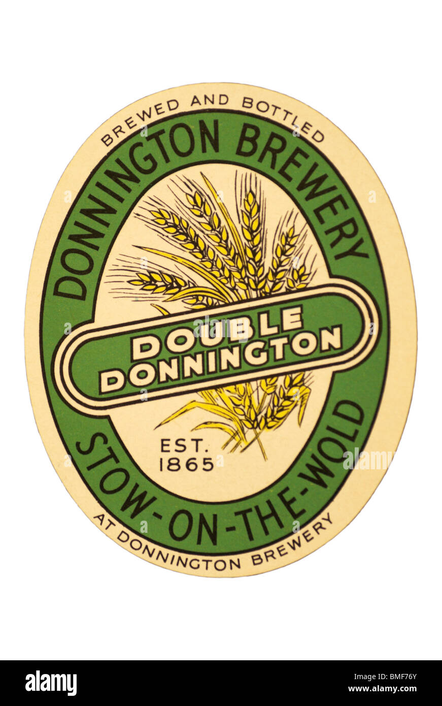 Donnington Double Donnington beer bottle label - date unknown Stock ...