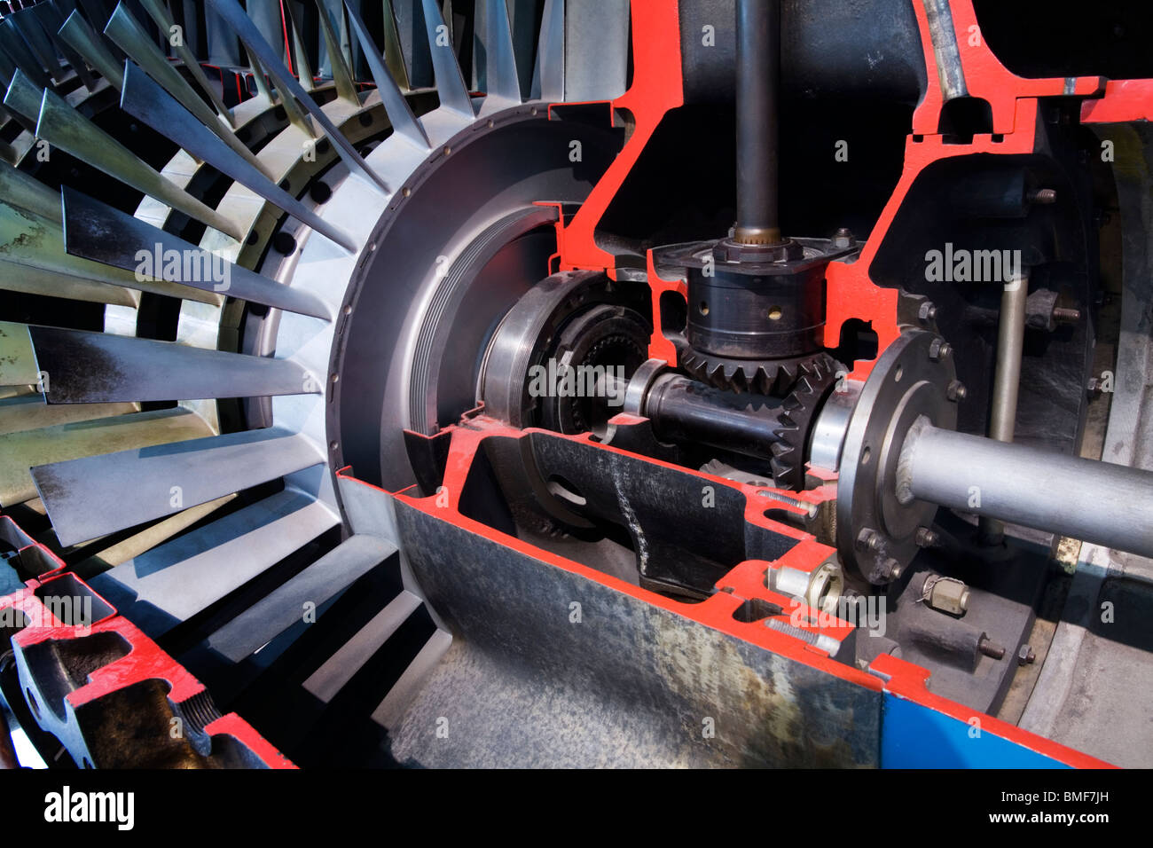 Cross section detail of an airplane turbine Stock Photo - Alamy