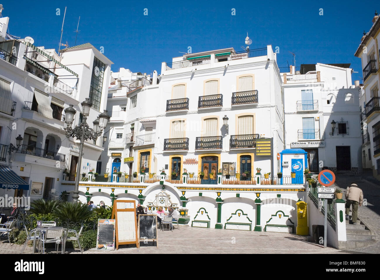 Competa, Axarquia Region, Malaga, Costa del Sol, Andalucia, Spain. Main ...