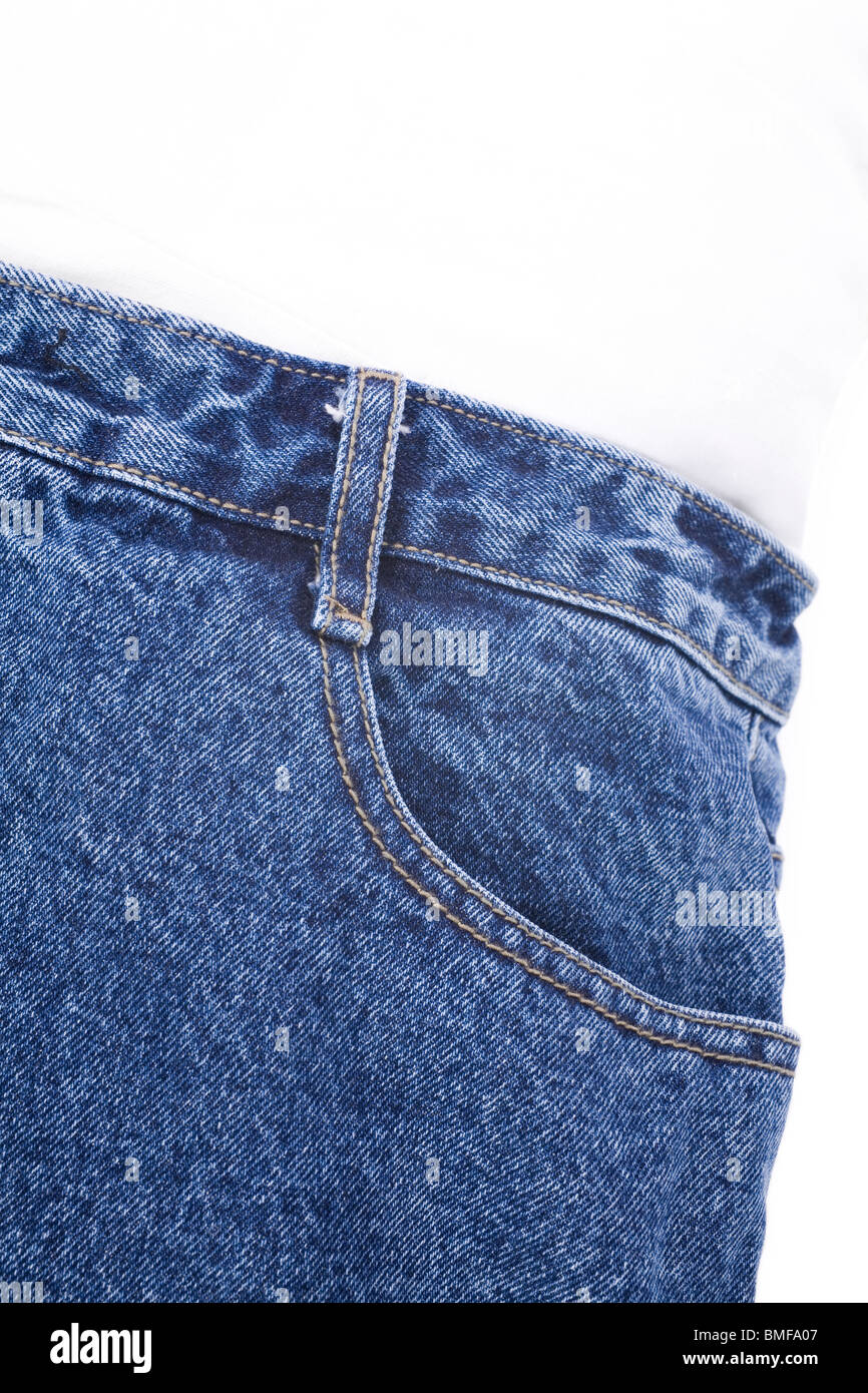 a blue jean close up shot Stock Photo - Alamy