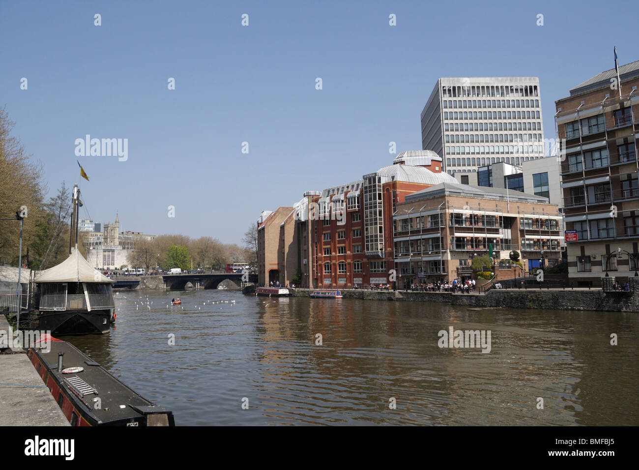 River Avon in Bristol on Welsh Back, Bristol England UK, City centre ...