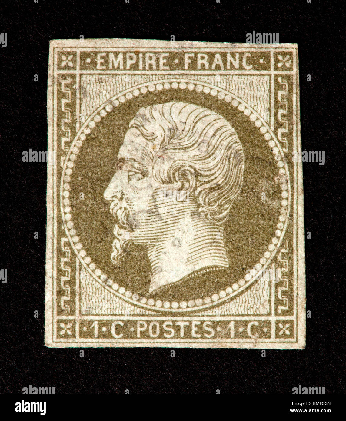 Postage stamp from France depicting Emperor Napoleon III Stock Photo ...