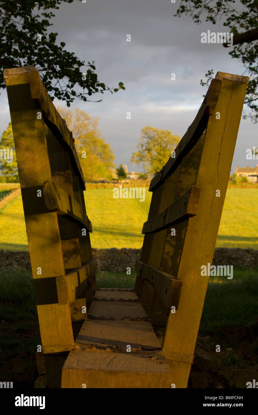 Bridge Over Stream, Evening, Summerbridge, Yorkshire, England Stock ...