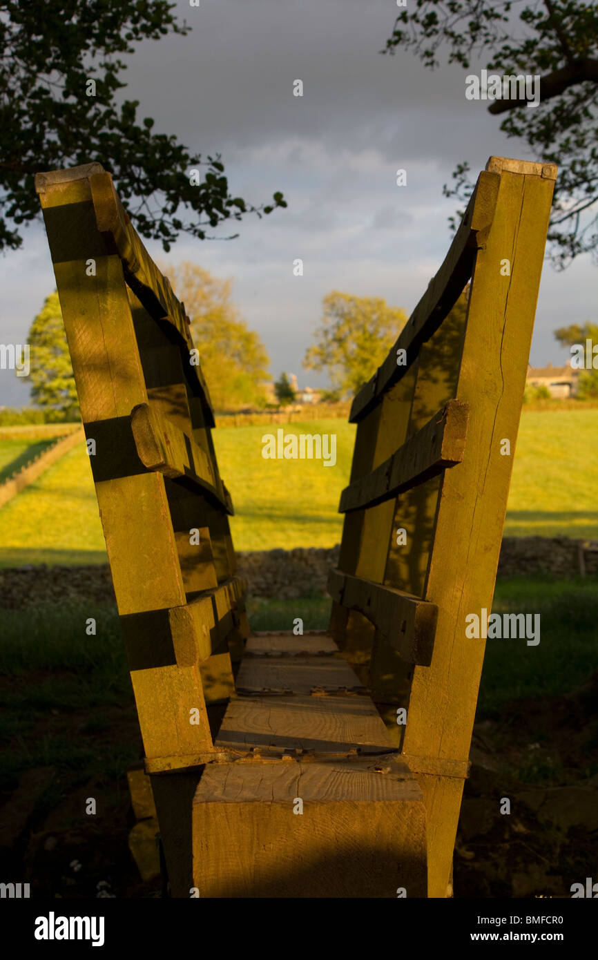Bridge Over Stream, Evening, Summerbridge, Yorkshire, England Stock ...