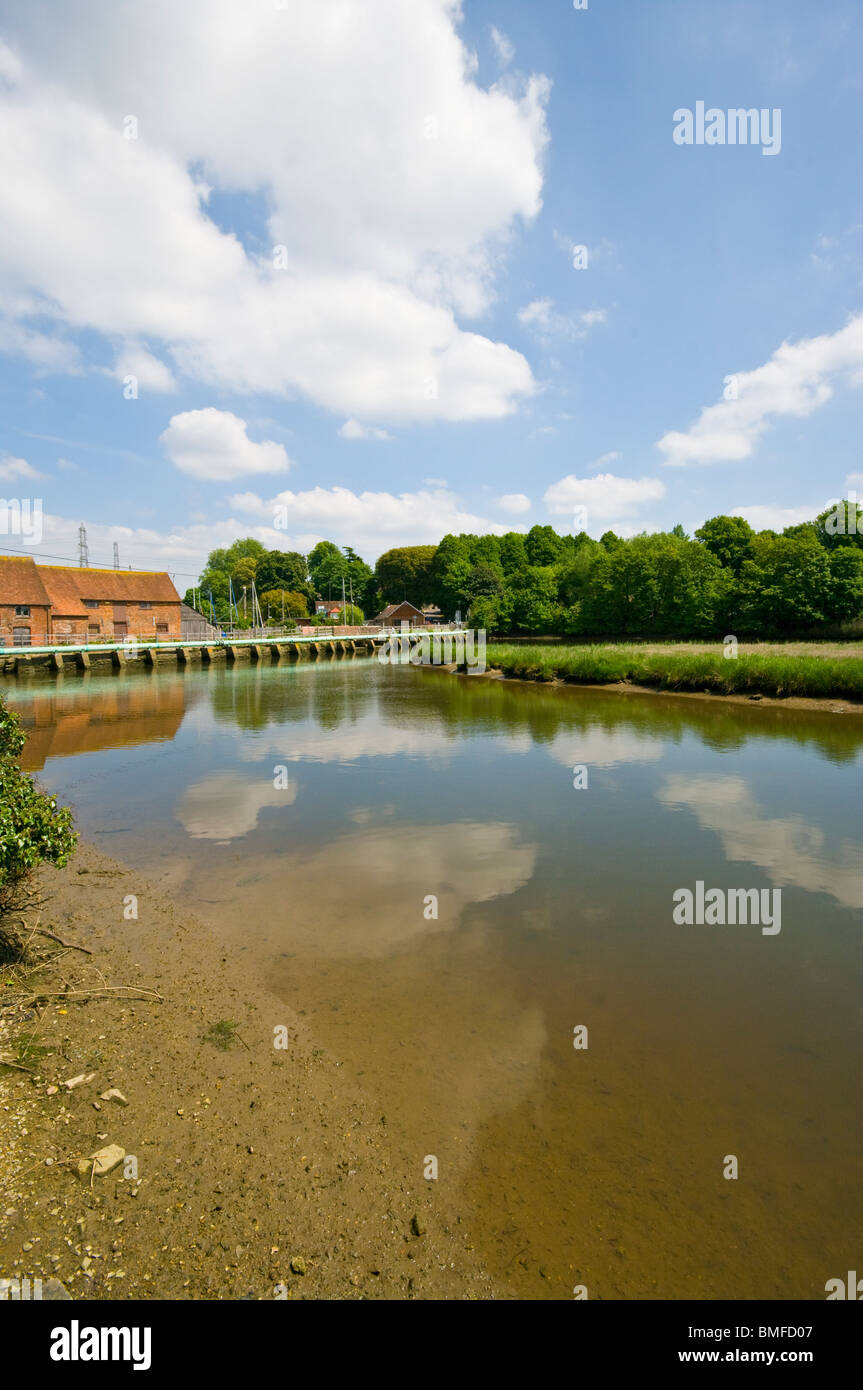 Bartley Water and The Toll Bridge Eling Hampshire England Stock Photo ...