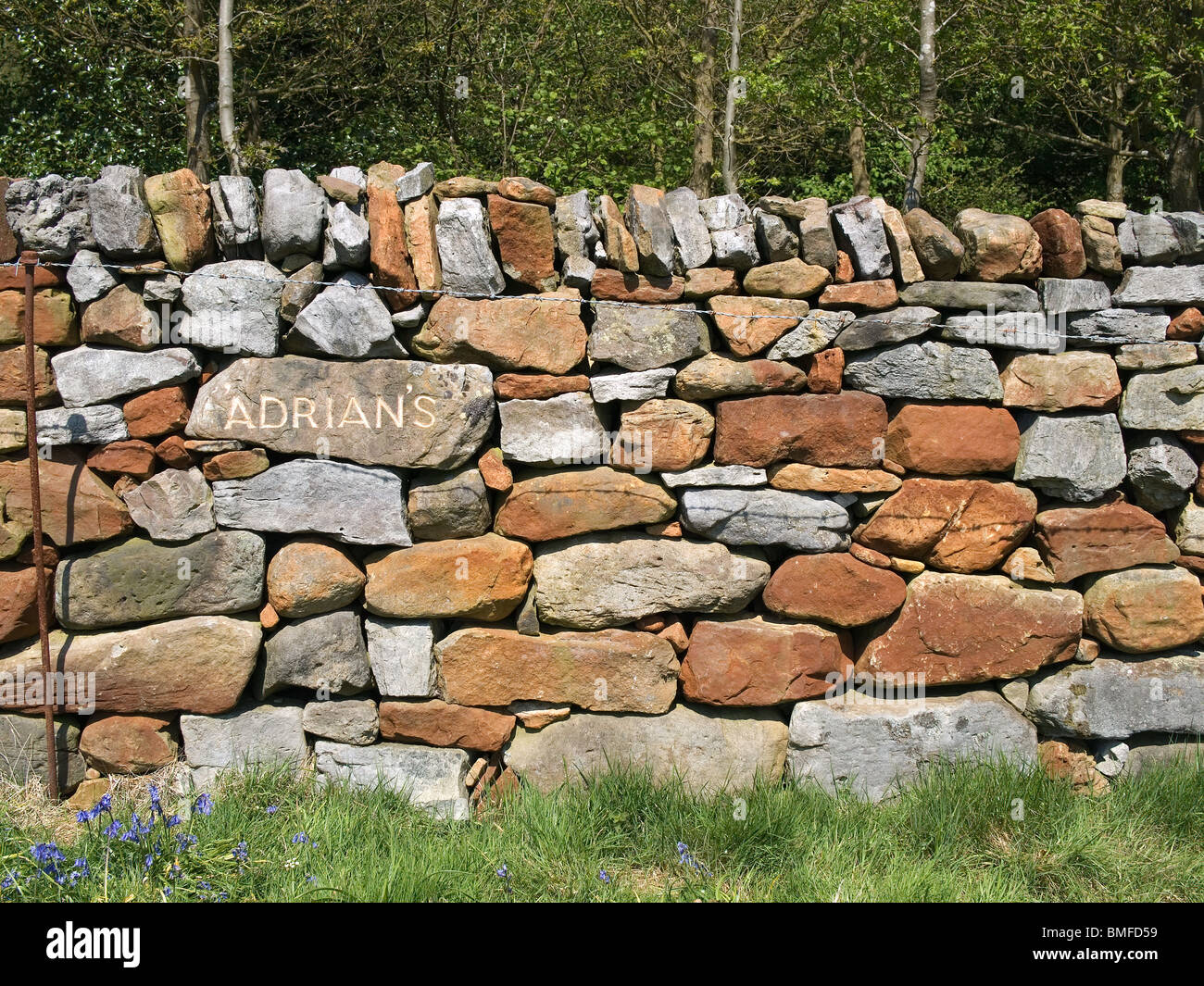 Adrian's wall a recently reconstructed traditional dry stone wall at ...