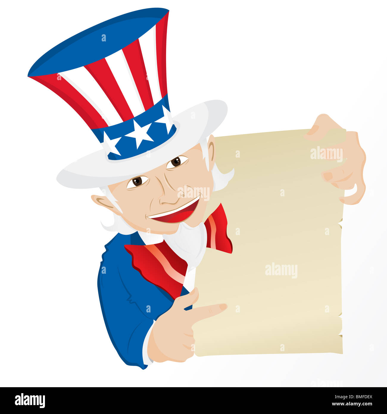 Uncle Sam Holding Sign Stock Photo - Alamy
