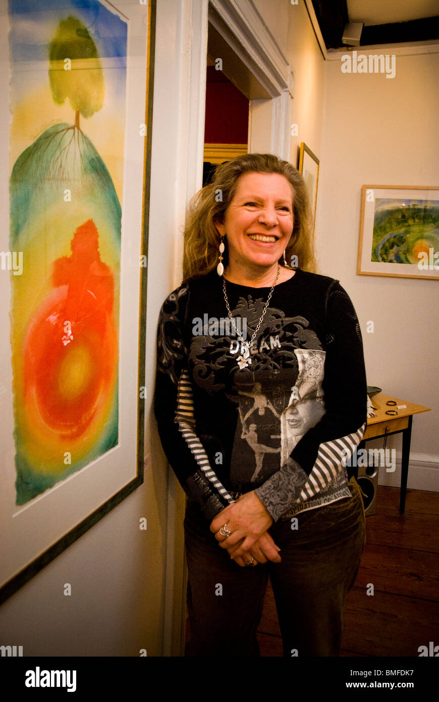 Artist and painting Stock Photo - Alamy