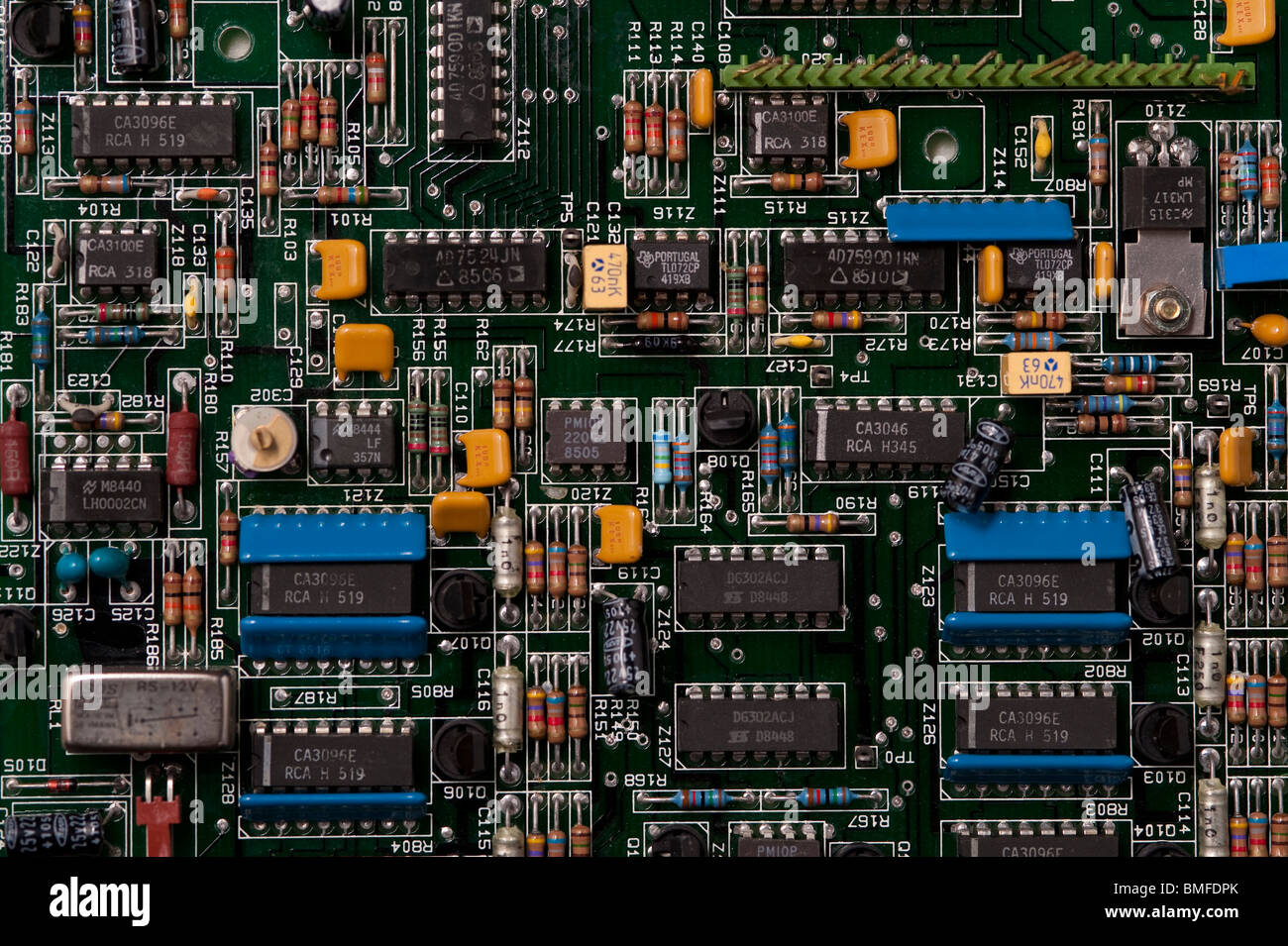 Close up of computer circuit board Stock Photo - Alamy