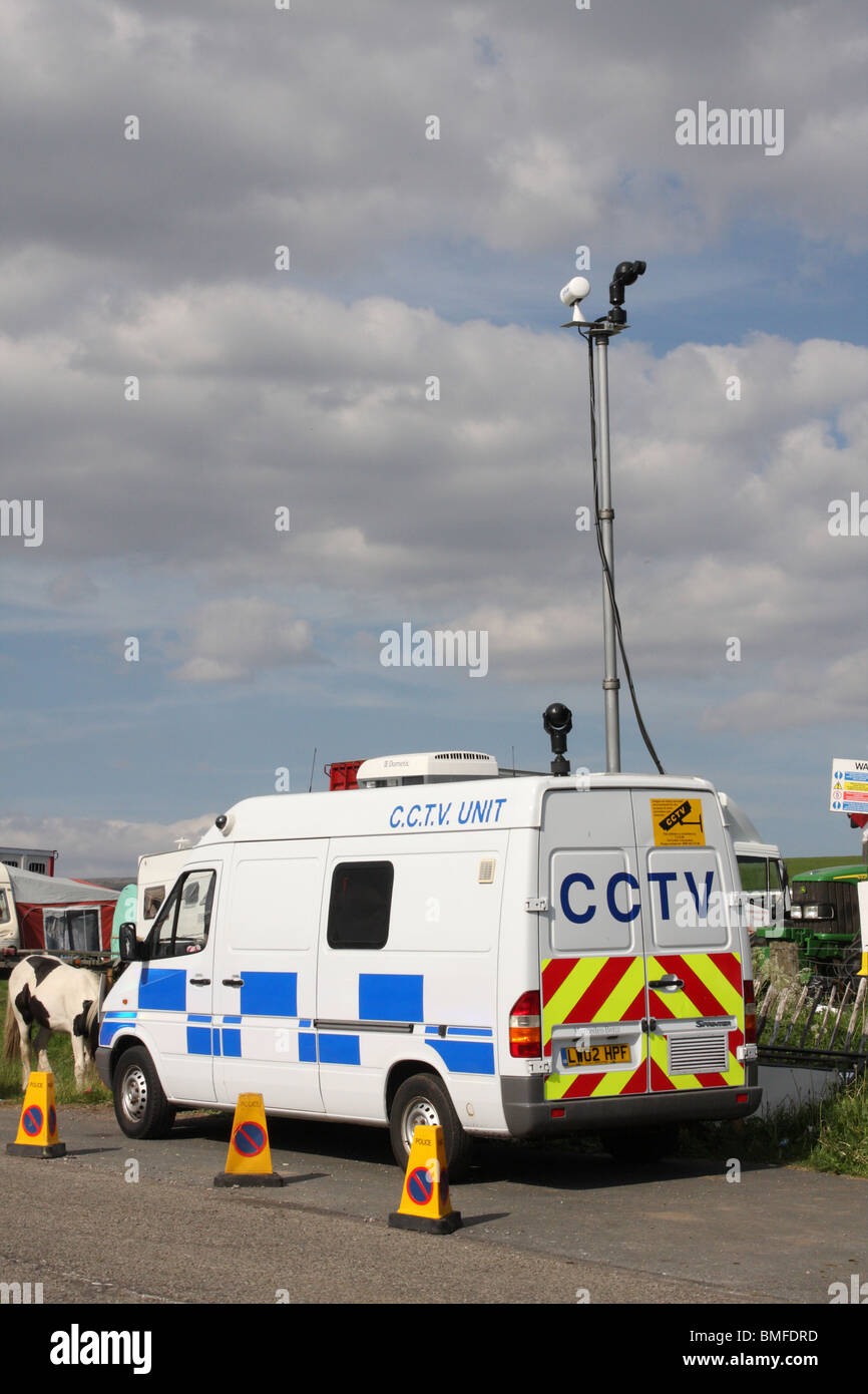 A police mobile CCTV unit at the Appleby Horse Fair, Cumbria, England ...