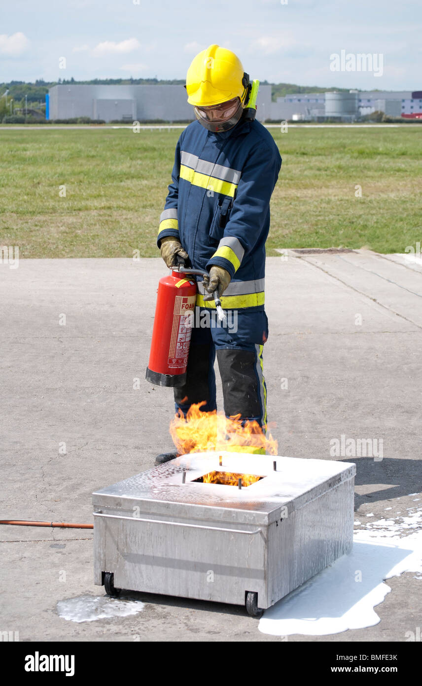 Controlled fire in training Stock Photo - Alamy