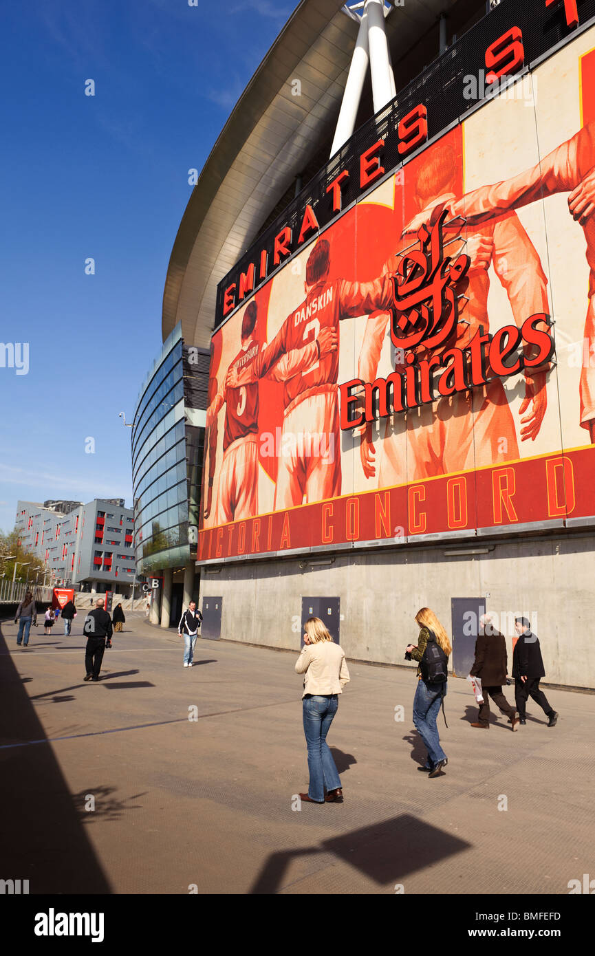 Side view of the Emirates Arsenal football soccer stadium in London ...