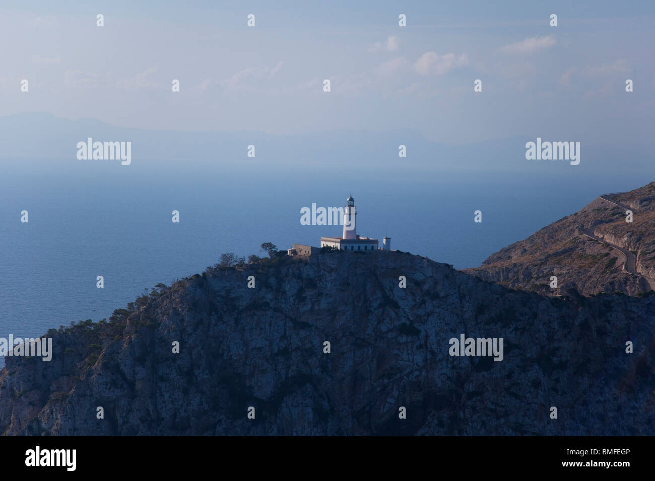 Aerial, view, of, Formentor, peninsula, lighthouse, early, morning ...