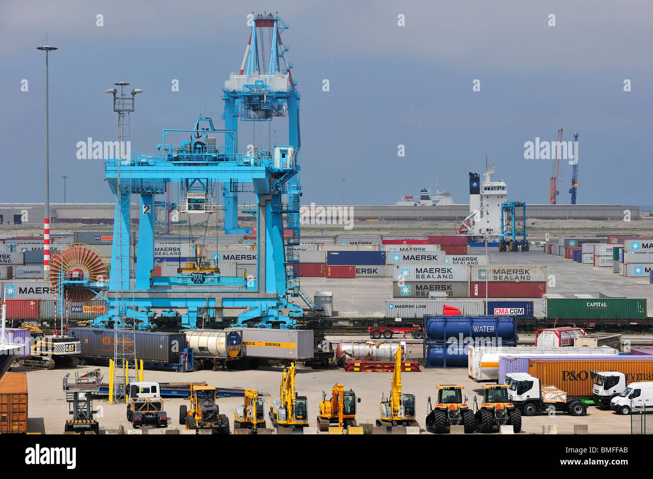 Zeebrugge Port And Container Terminal High Resolution Stock Photography ...