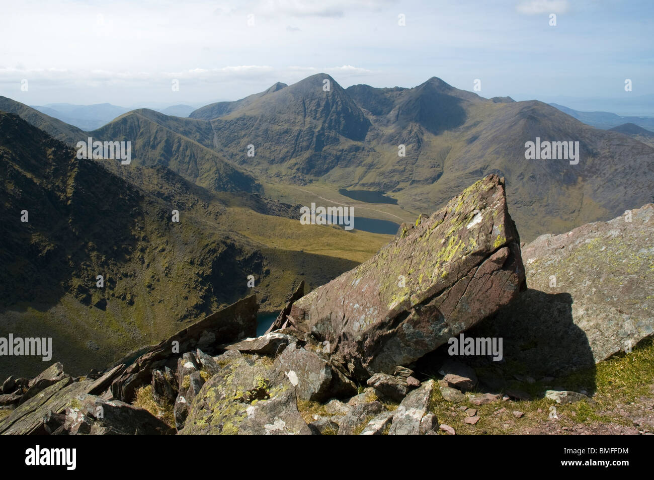 Carrauntoohil from Cruach Mor, Macgillycuddy's Reeks, Co. Kerry ...