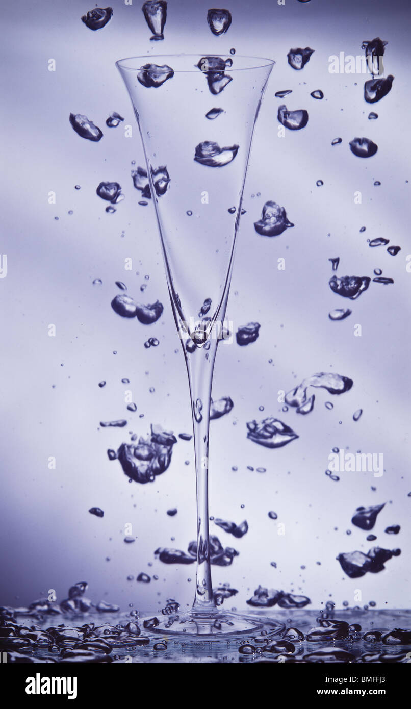 long stem glass floating bubbles Stock Photo - Alamy