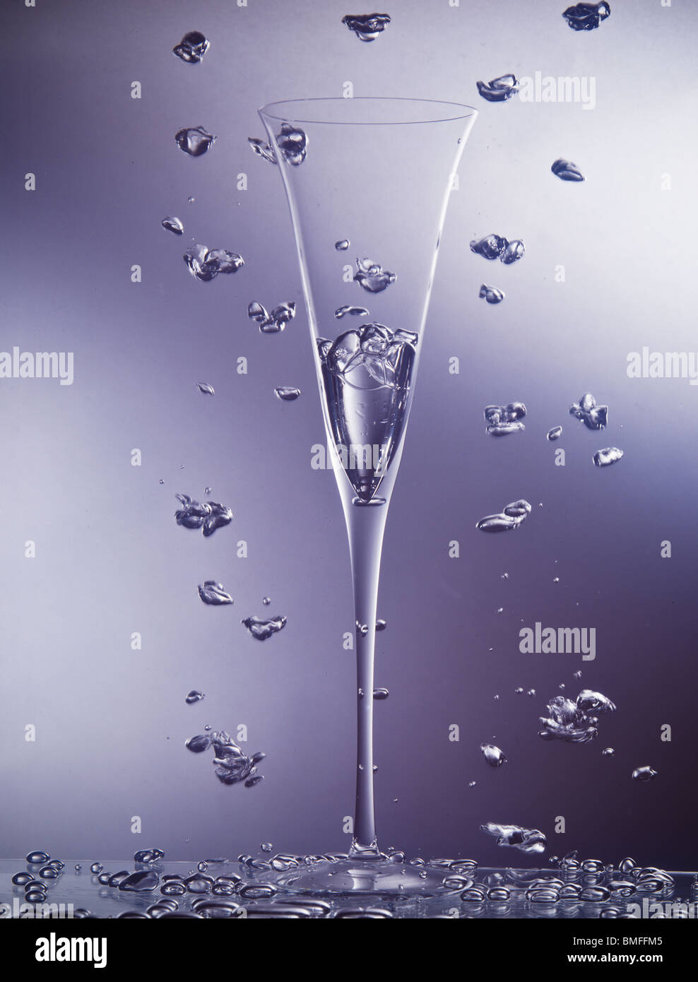 long stem glass floating bubbles Stock Photo - Alamy