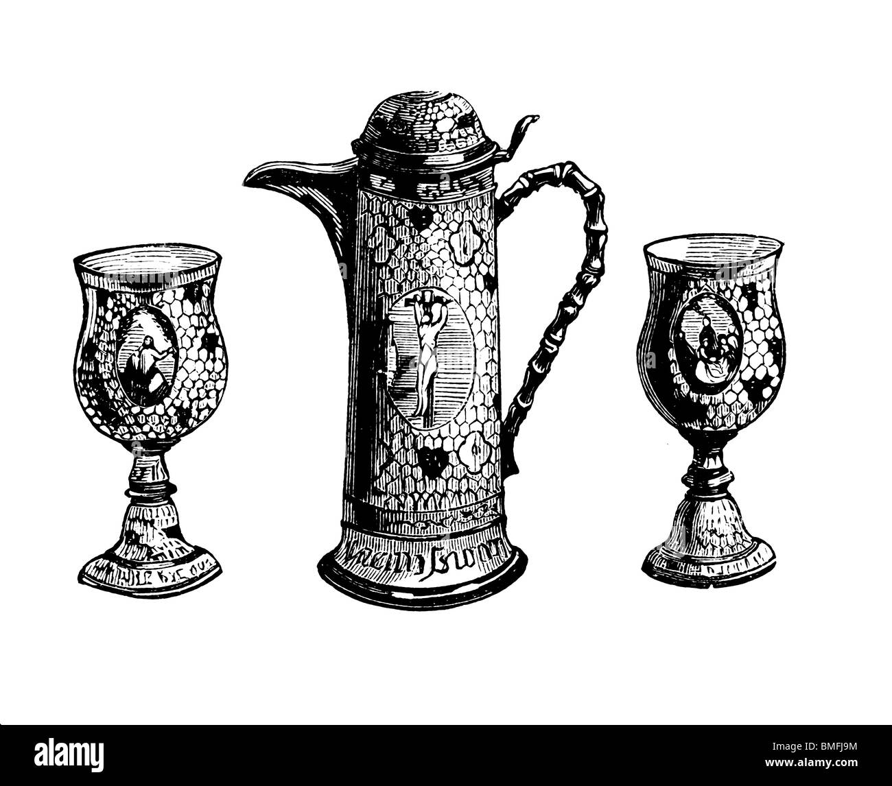 Flagon drawing hi-res stock photography and images - Alamy