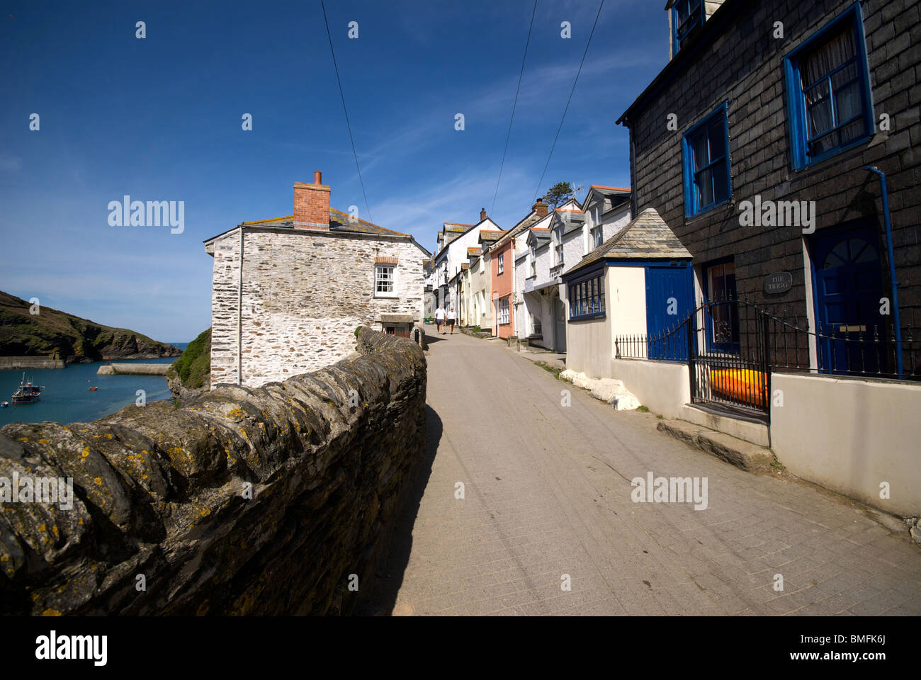 Port Issac Cornwall UK Harbor Harbour Street Stock Photo - Alamy