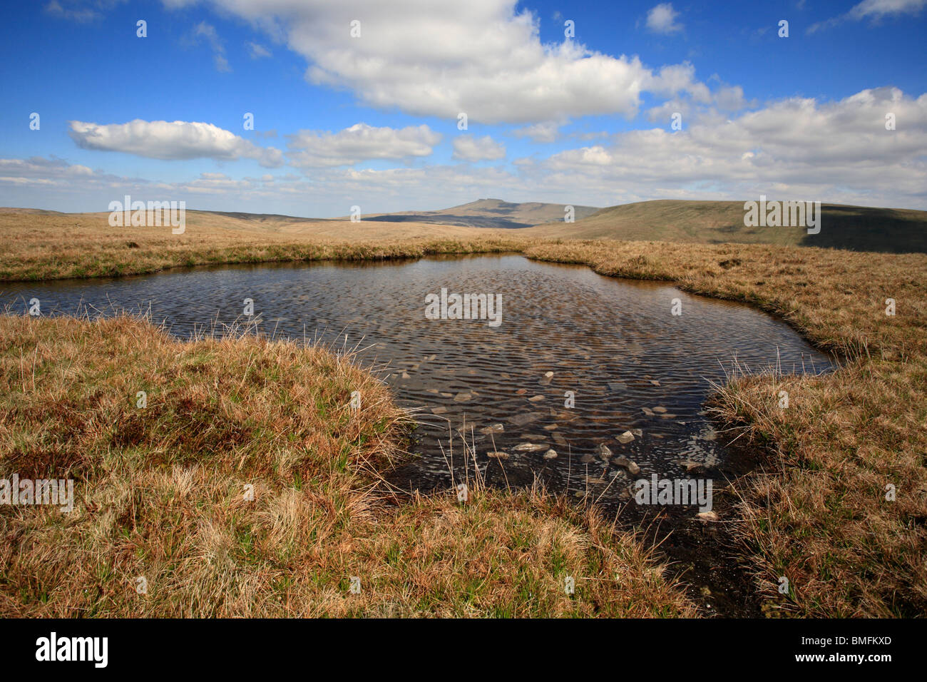 Pen y Fan & Corn Du from Fan Llia, Brecon Beacons, Wales, UK Stock ...