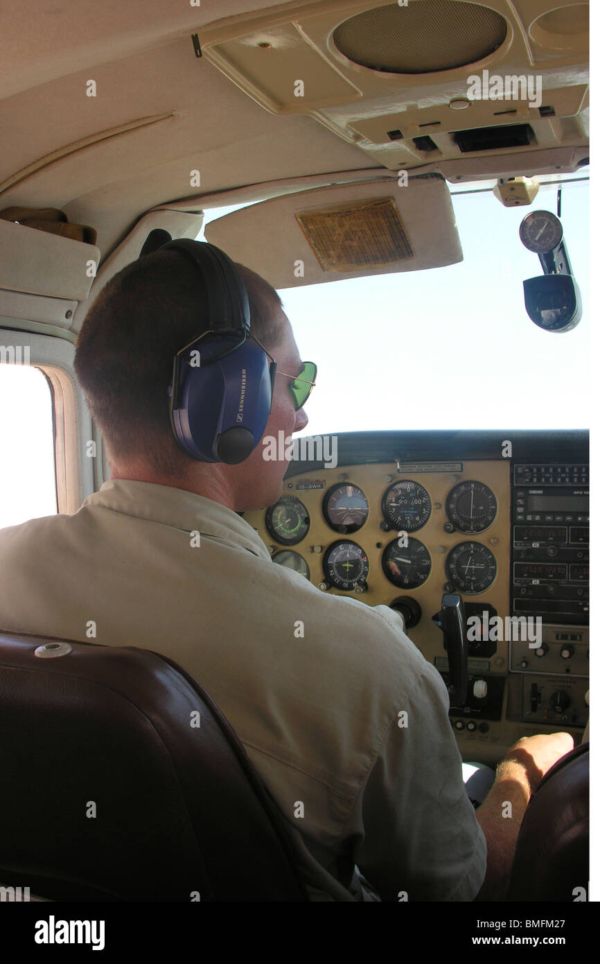 Airplane pilot, Namibia Stock Photo - Alamy