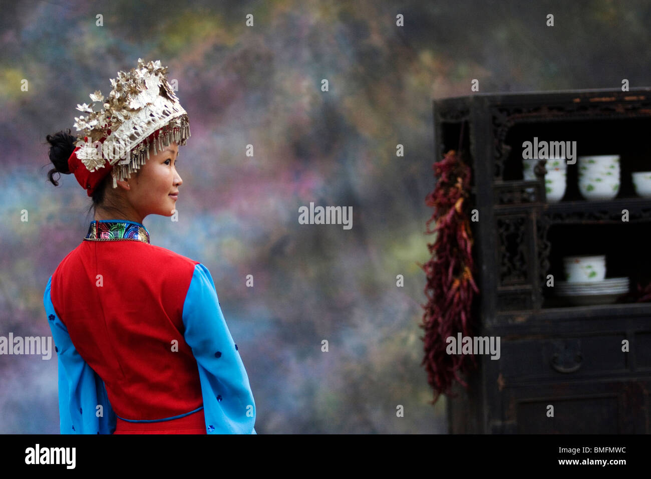 Tujia woman in traditional costume hi-res stock photography and images ...