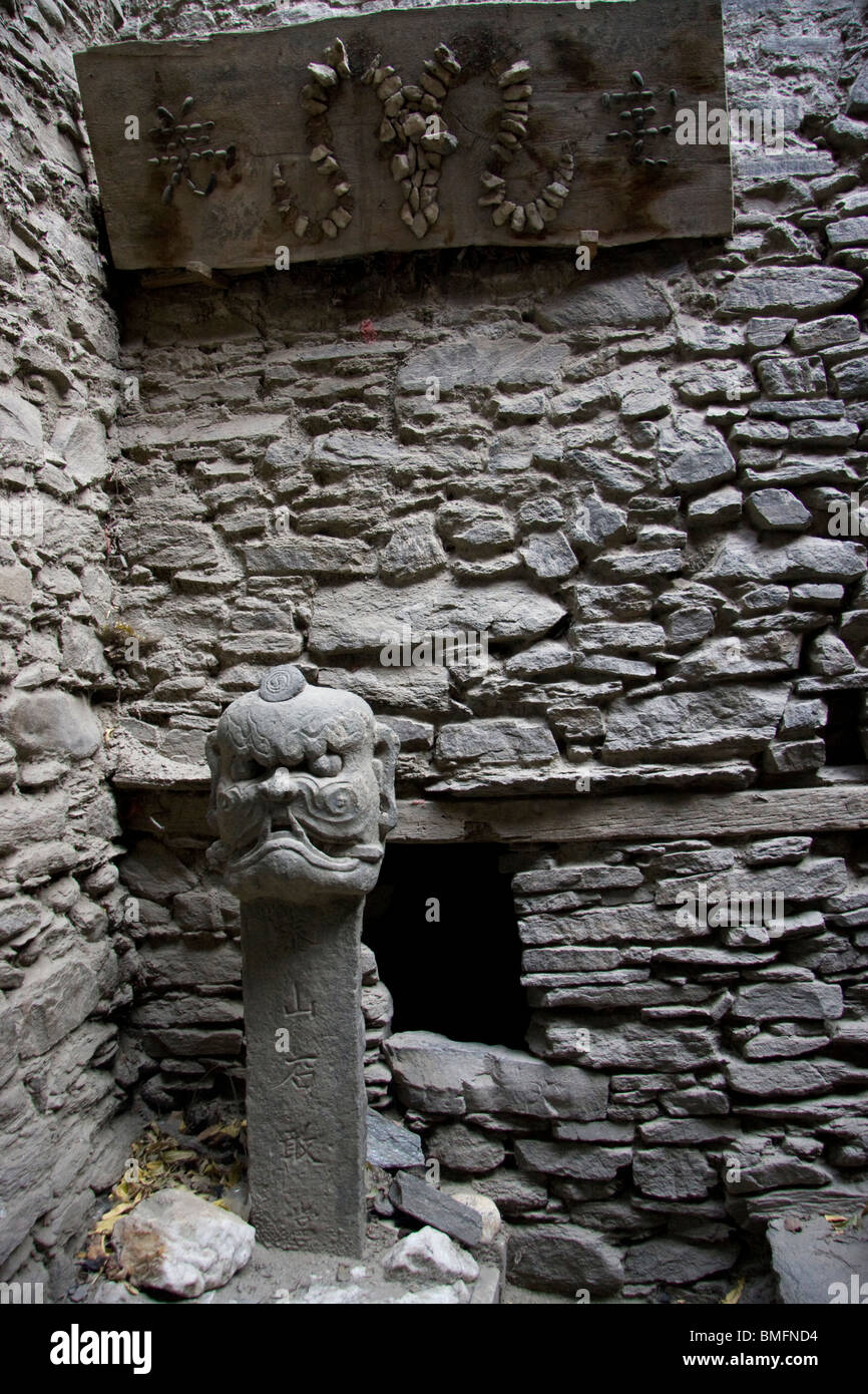 Shigandang Statue in Qiang-Nationality Stockade Village, Taoping, Li ...