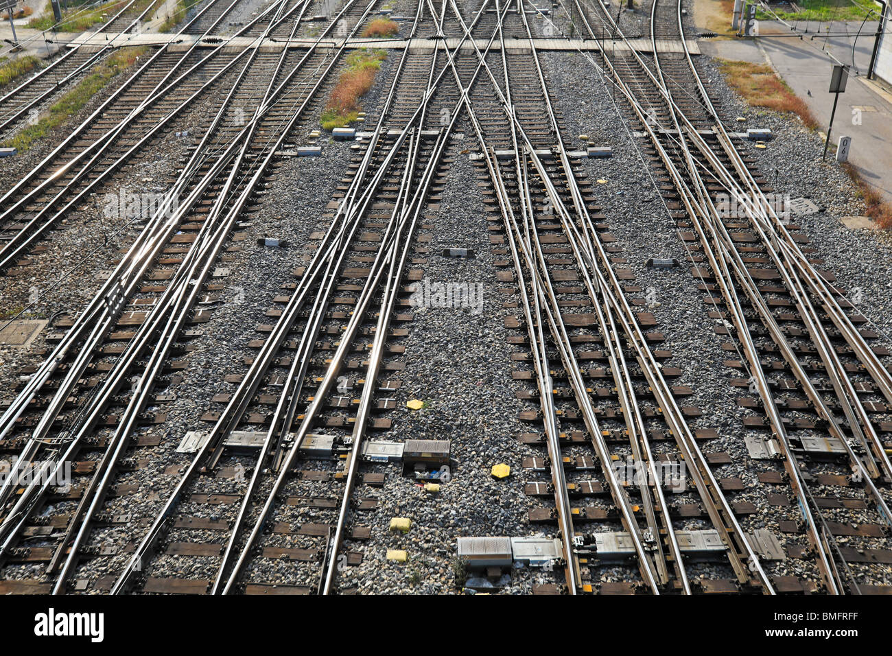 Train track switch austria hi-res stock photography and images - Alamy