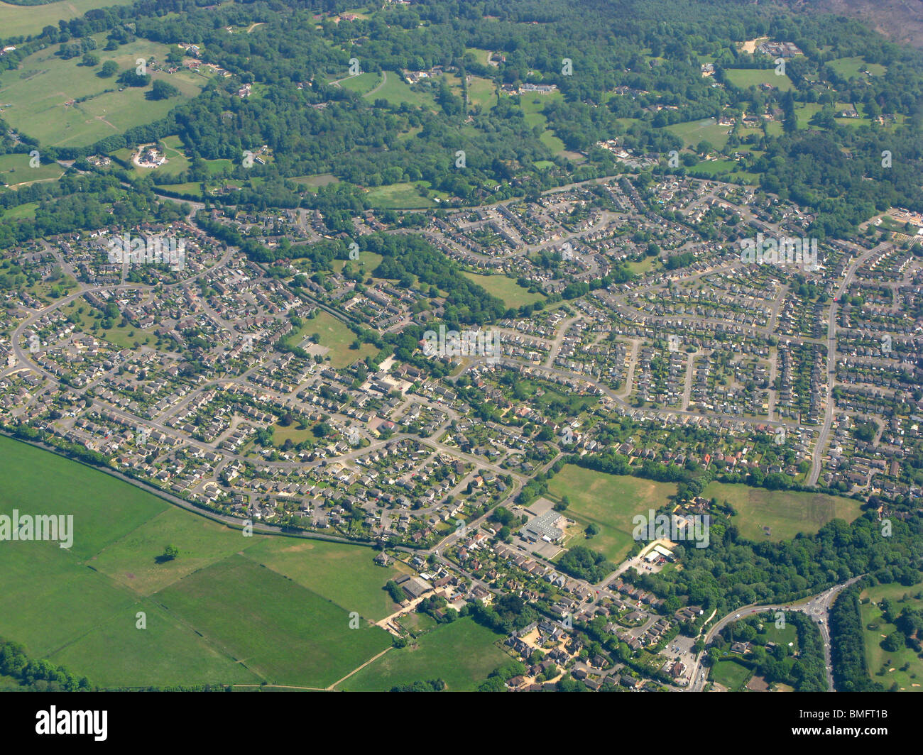 Aerial view of residential houses, UK Stock Photo - Alamy