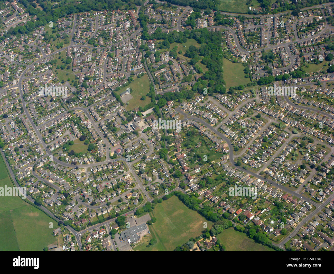 Aerial view of residential houses, UK Stock Photo - Alamy